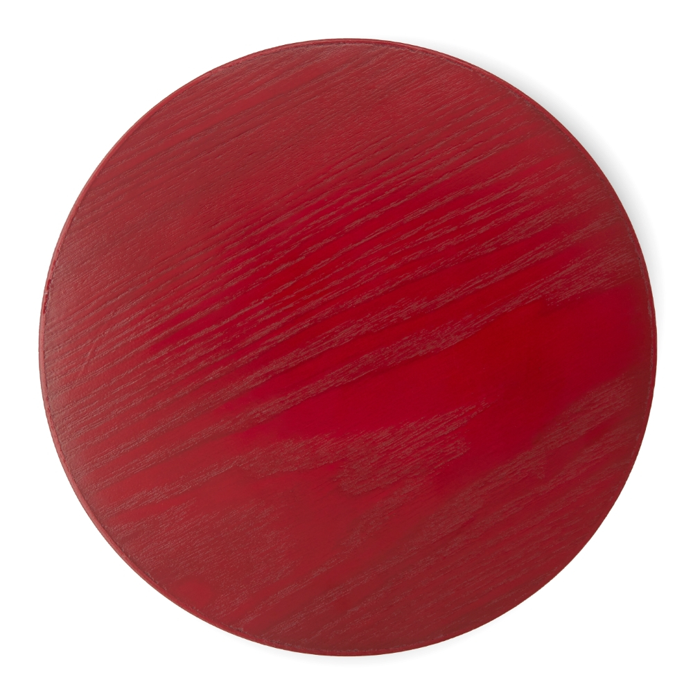 Plateau à thé rond rouge