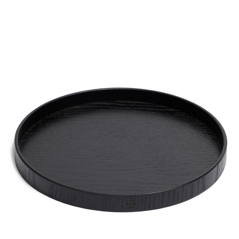 Round Tea Tray Black