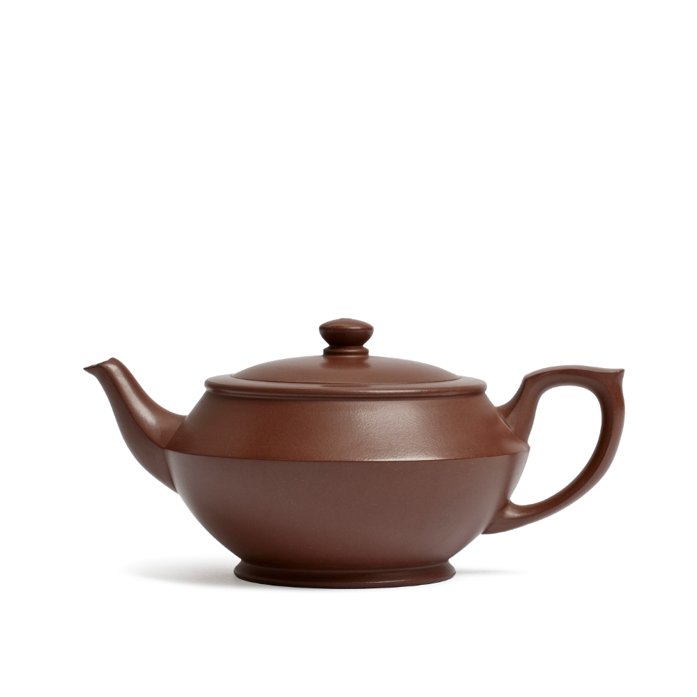 brown earthenware teapot