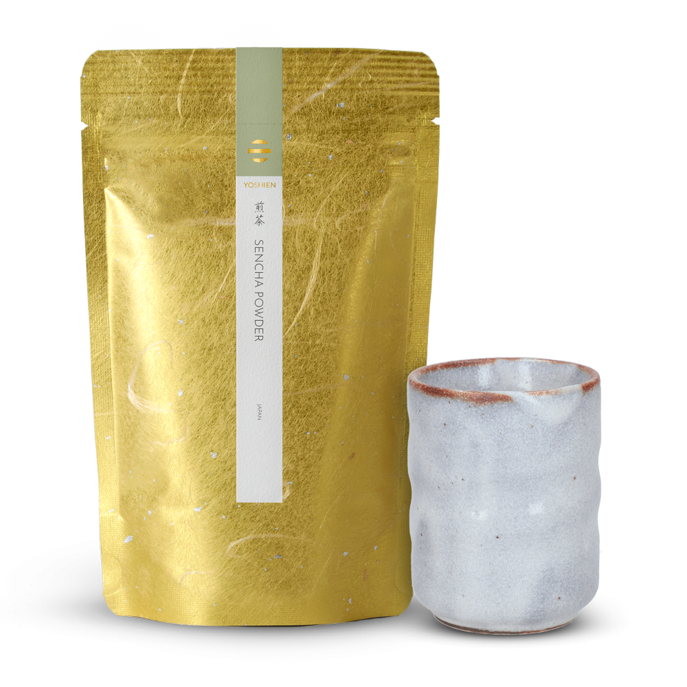 Sencha Pulver Set mit japanischer Teetasse