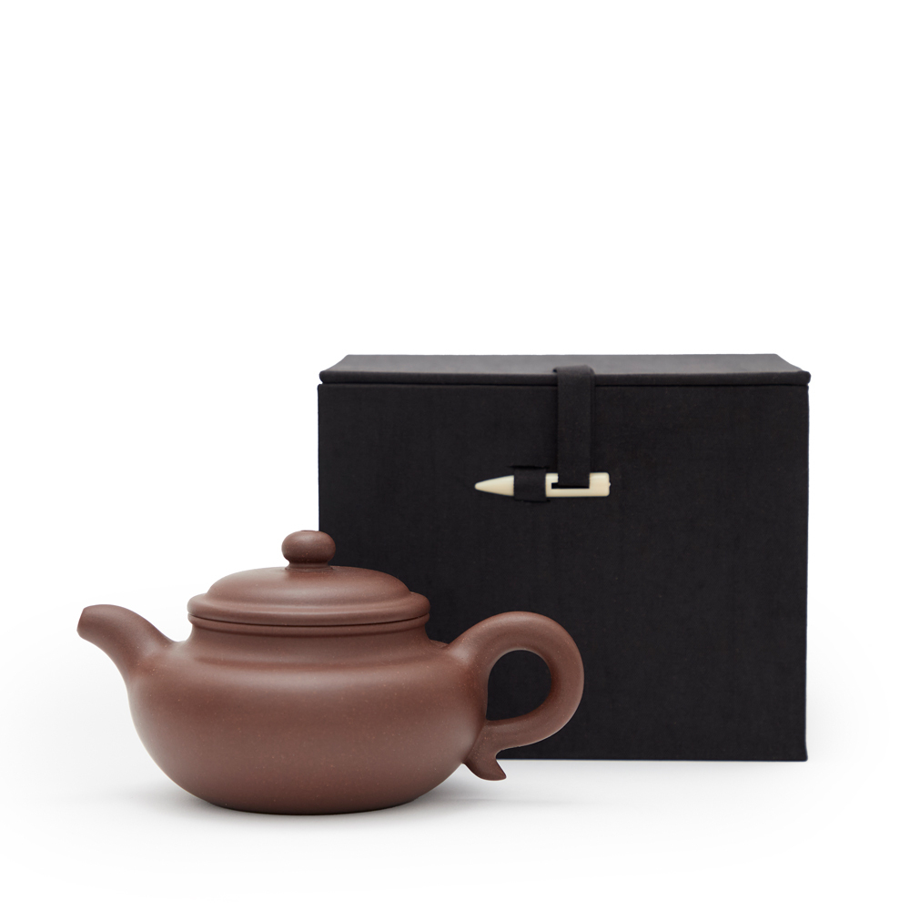 Théière Yixing Fang Gu Zi Ni, brun-violet 220 ml